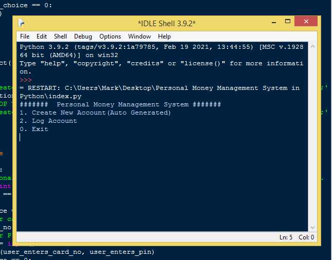 Personal Money Management System in Python Free Source Code | SourceCodester